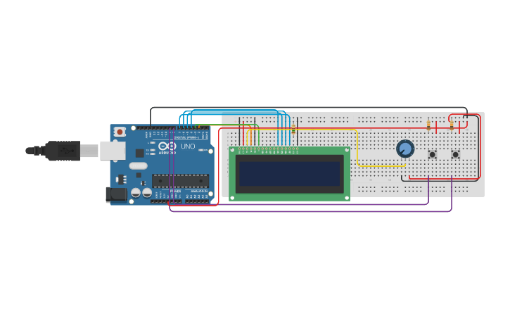 Circuit design Stopwatch - Kratos QSTP Week 2 - Tinkercad