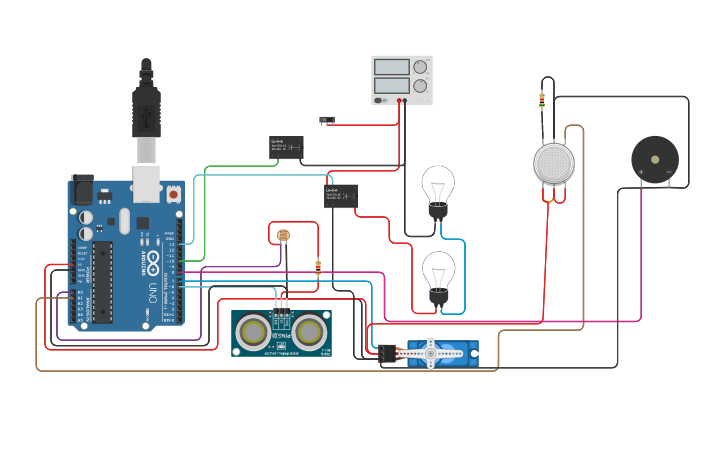 Circuit design Home automation - Tinkercad