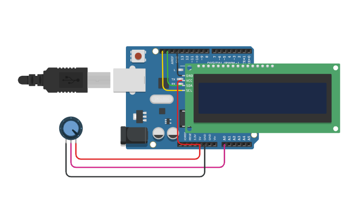 Circuit design Sensor Hujan - Tinkercad