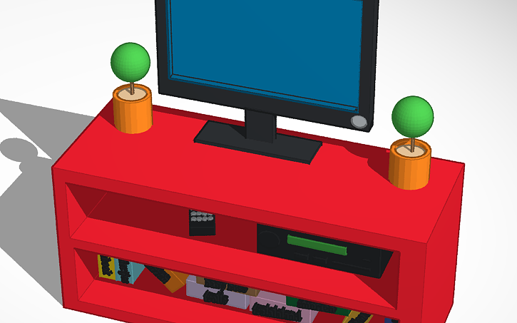 3D design tv kast - Tinkercad