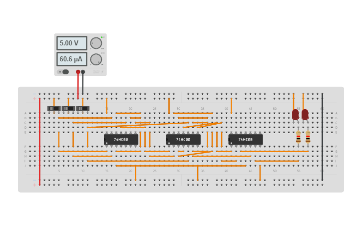 Circuit design Full Adder using NAND Gates - Tinkercad