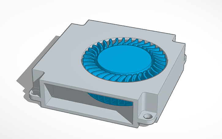 3D design fan 4010 radial - Tinkercad