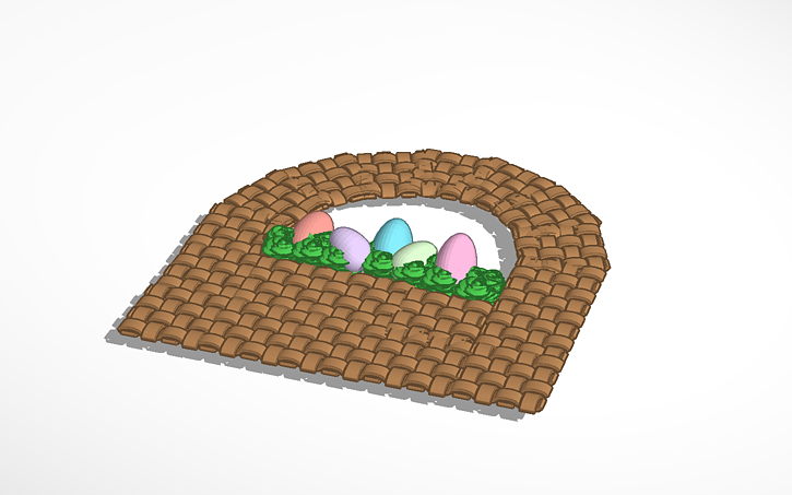 3D design Easter egg basket for Easter | Tinkercad