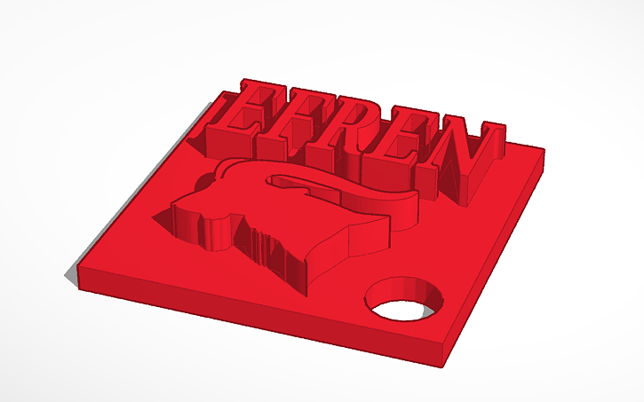 3D design Key chain - Tinkercad