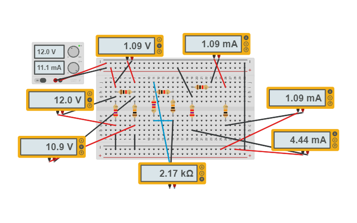 Circuit Design Series Parallel Tinkercad