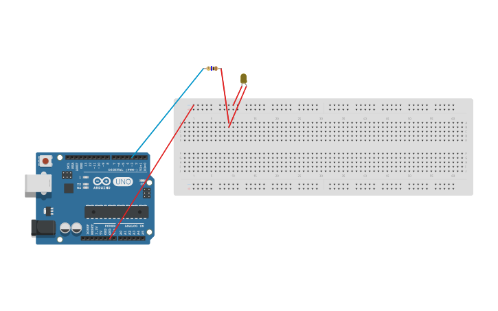 Circuit design Led Blink - Tinkercad