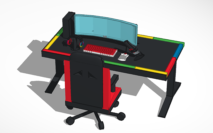 3D design Copy of Oyuncu Masası (Gamer Table) - Tinkercad