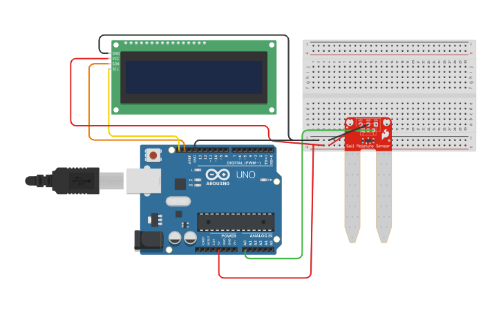 Circuit Design How To Print Gas Sensors Value To Lcd I2c Module Display Tinkercad 