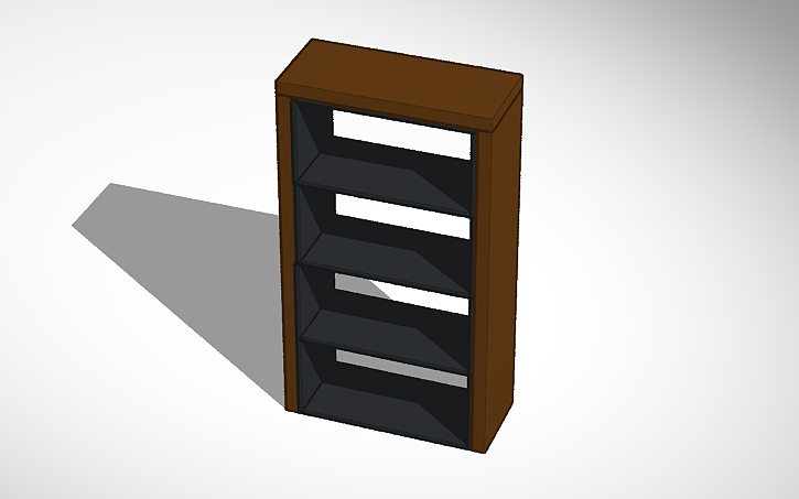 3D design book shelf - Tinkercad