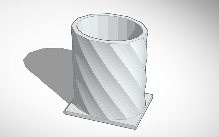 3D design Pencil holder - Tinkercad