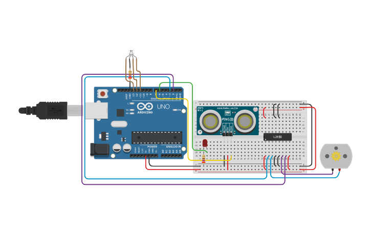 Circuit design Arduino (serial) - Tinkercad