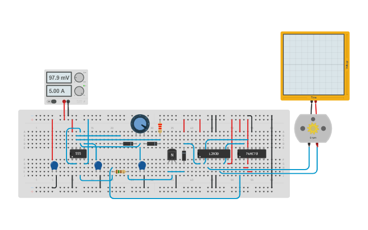 Circuit design PWM C/ L293D | Tinkercad