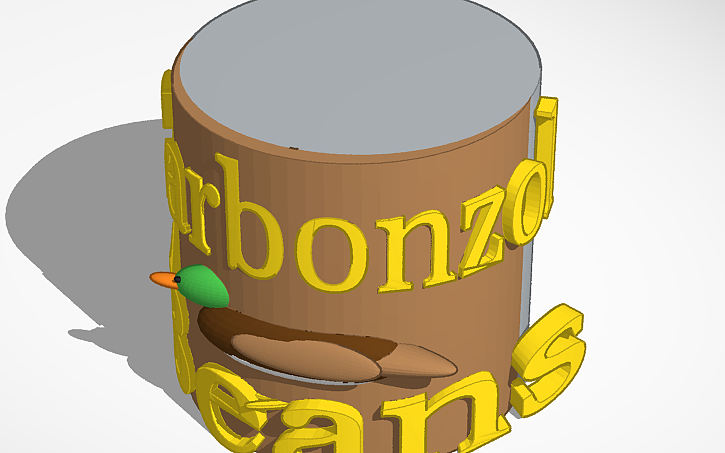 3D design Garbonzol beans - Tinkercad