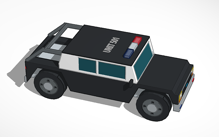 3d Design Police Transport Tinkercad
