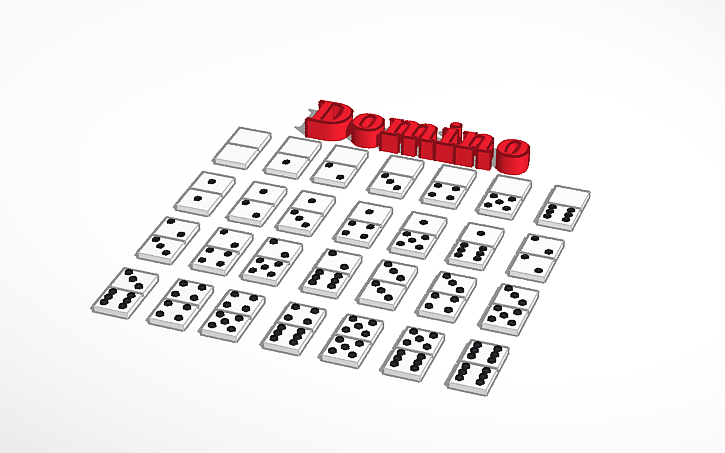 3D design Domino - Tinkercad