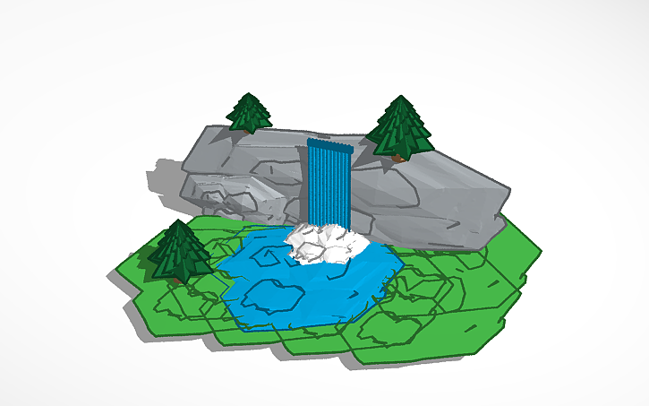 3D design Amazing waterfall - Tinkercad
