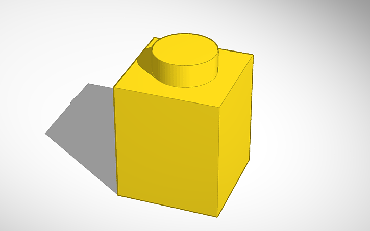 3D design peça lego - Tinkercad