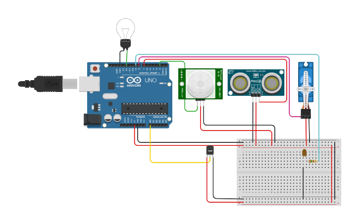 Circuit Design Iot Based Home Automation System Tinkercad