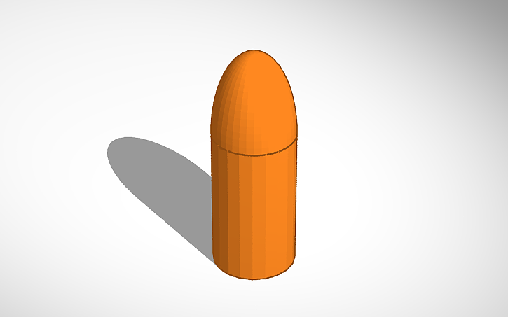3D design nerf bullet test - Tinkercad