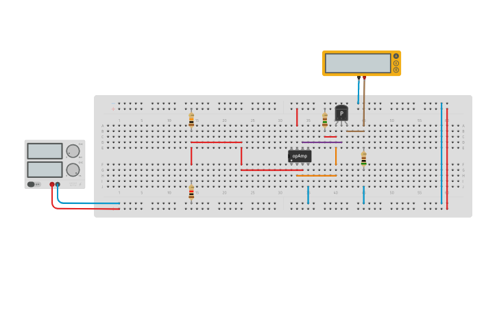 Circuit design Lab 04 Intefacting Circuit Exp 3_fig4_ammeter_with_load_500ohm - Tinkercad