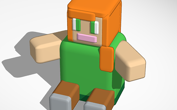 3D design Mincraft alex toy - Tinkercad