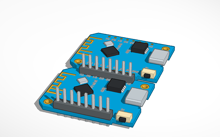 3D design wemos d1 mini v3.0.0 update | Tinkercad