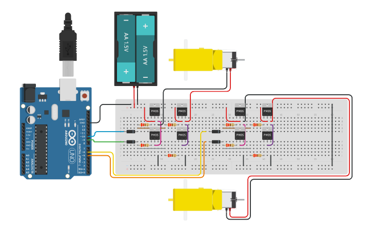Circuit Design Ponte H Tinkercad