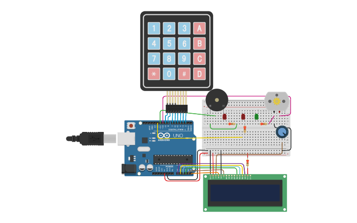 Circuit design Password based door locking system( password 1234 ...