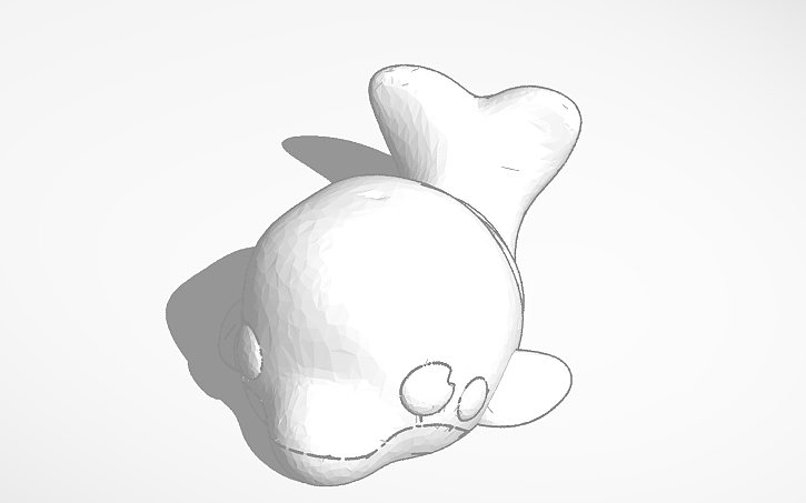 3D design Flexi-animals 4 (white whale) - Tinkercad
