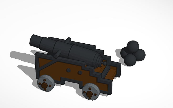 3D design Cannon Ball - Tinkercad