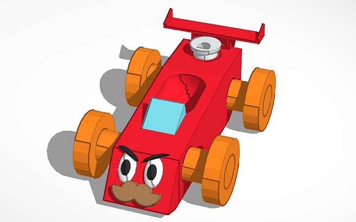 3D design balloon powered car ( tweaked ) - Tinkercad