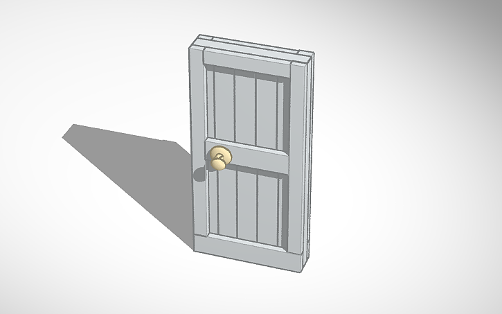 3D design реалистичная дверь,realistic door - Tinkercad