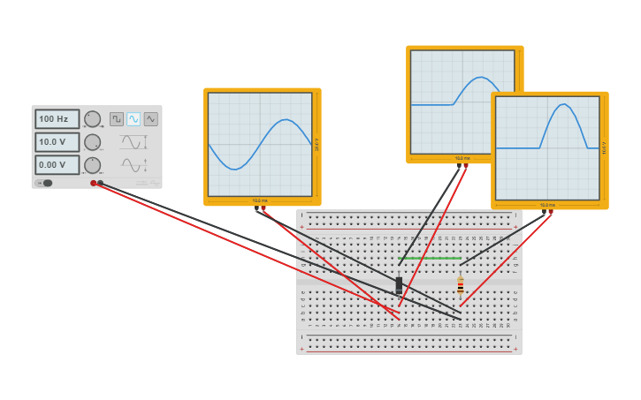 Circuit Design Halfwave Rectifier Reversed Polarity Tinkercad