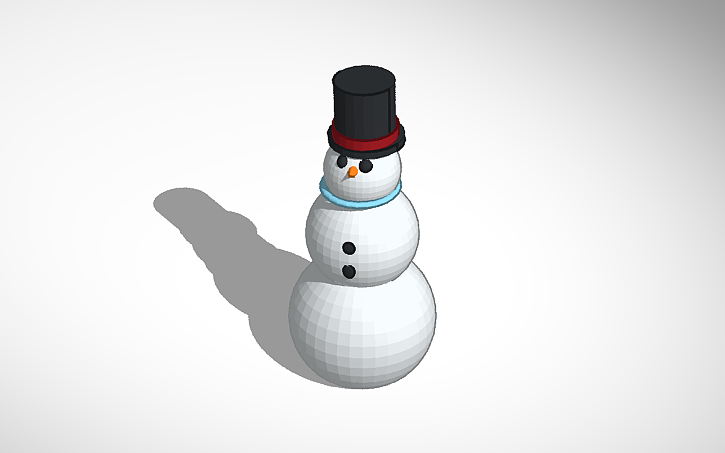 3D design snowman - Tinkercad