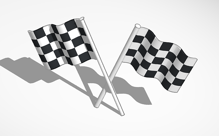3D design Chequered Flag - Tinkercad