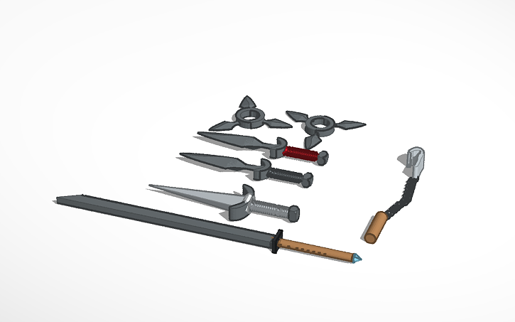 3D design Ninja weapons | Tinkercad