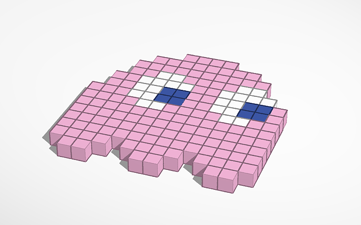 3D design Pinky from Pac-Man - Tinkercad