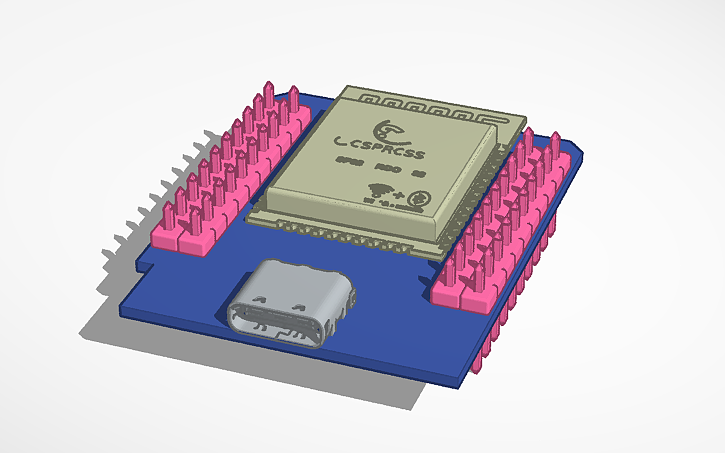 3D design WinWin D1 Mini ESP32 - USB-C - Tinkercad