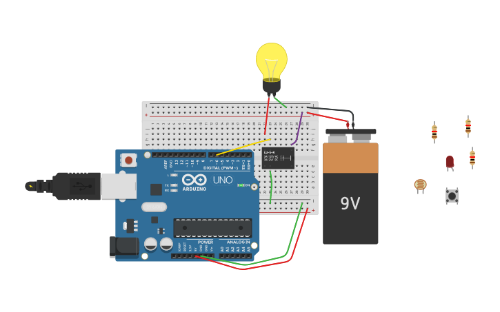Circuit Design Relay Lu 5 R Tinkercad