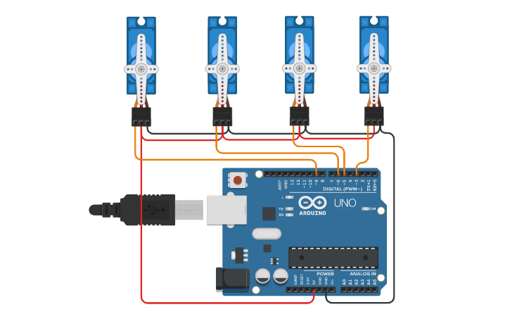 Circuit Design Aula6 Desafio6 Controle 4 Servo Motores Via Monitor