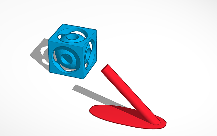 3D design lock ball with stand | Tinkercad