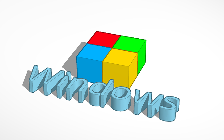 3D design Windows Logo | Tinkercad
