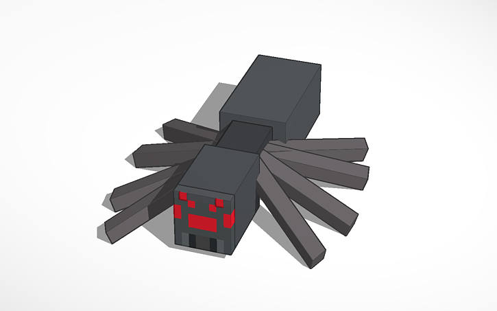 3D design Minecraft Spider - Tinkercad