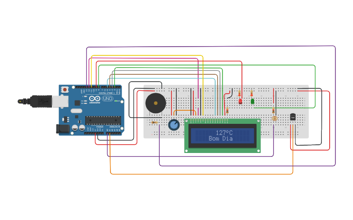 Circuit design SABADO FINAL LCD + LDR - LABORATORIO 2 - Tinkercad