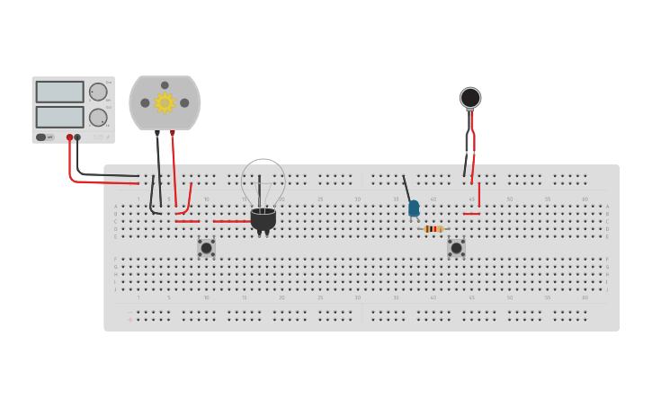 Circuit design actividad 6 actuadores | Tinkercad
