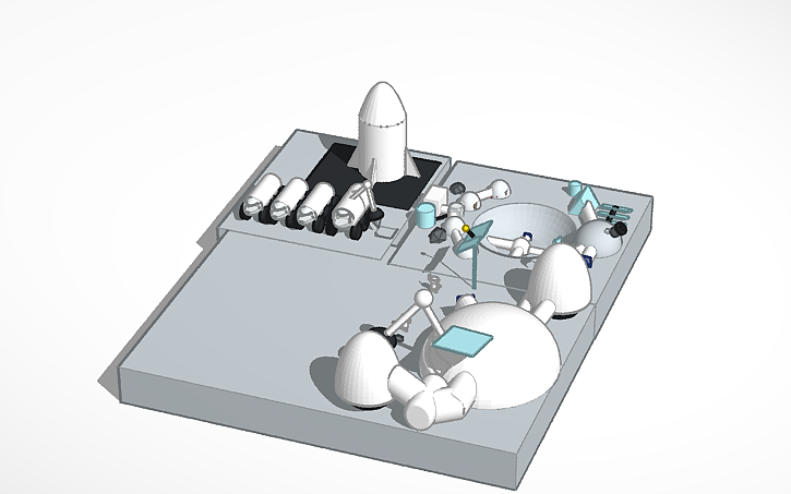 3D design Amazing Moon Base - Tinkercad