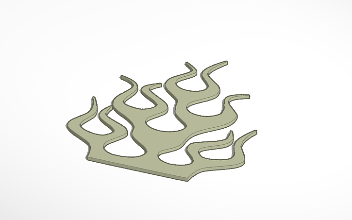 3D design flames - Tinkercad