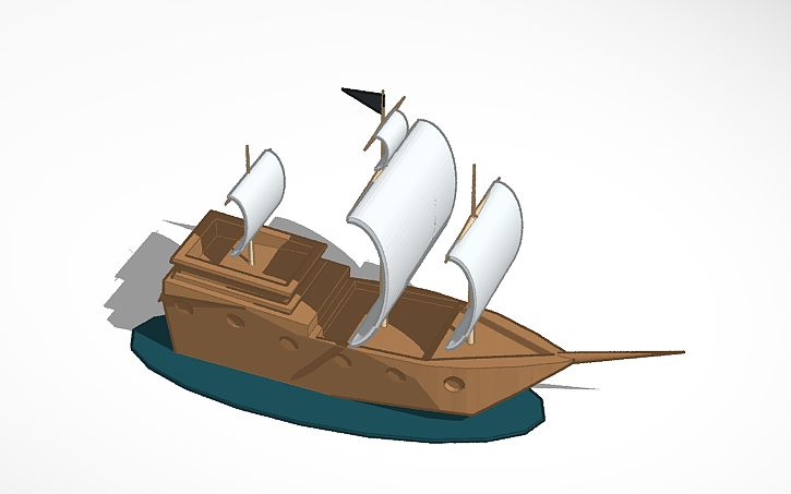 3D design Pirate ship - Galo - Tinkercad