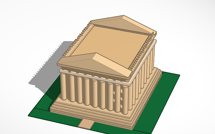 3D design Greek Parthenon | Tinkercad