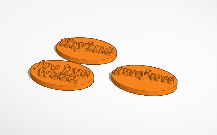 3D design Plant labels - Tinkercad